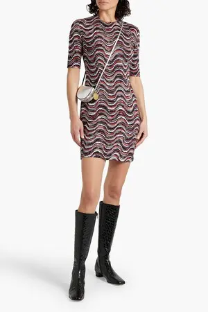 Missoni Metallic Crochet-knit Mini Dress