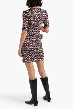 Missoni Metallic Crochet-knit Mini Dress