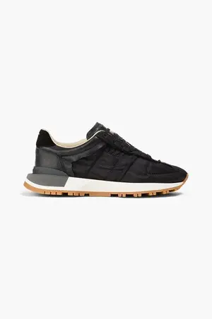 MAISON MARGIELA Leather-trimmed Shell Sneakers - Black