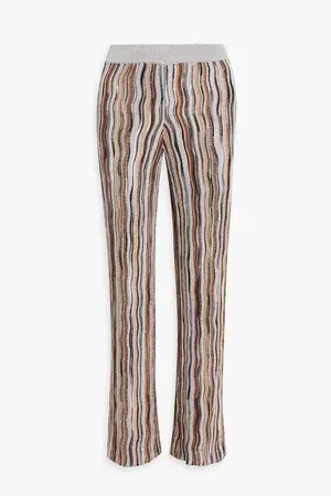 Missoni Sequin-embellished Crochet-knit Pants - Brown