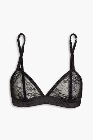 Love Stories Uma Corded Lace Triangle Bra - Black