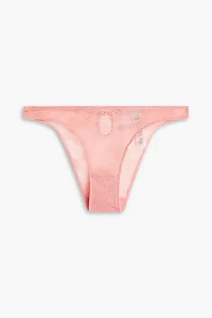 Stella McCartney Cutout Stretchlace Lowrise Briefs Coral