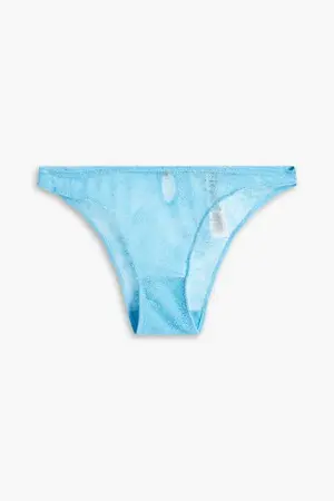 Stella McCartney Cutout Stretchlace Lowrise Briefs - Light Blue
