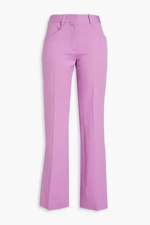 Victoria Beckham Wool-twill Straight-leg Pants - Lilac