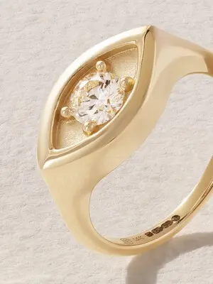 SYDNEY EVAN 14-karat Diamond Evil Eye Ring