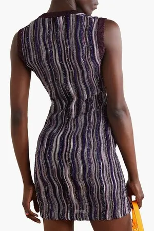 Missoni Sequin-embellished Crochet-knit Mini Dress