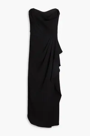 Simkhai Keelan Strapless Wrap-effect Crepe Midi Dress