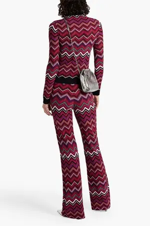 Missoni Crochet-knit Flared Pants - Tomato Red