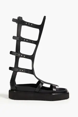 Rick Owens Turbo Cyclops Leather Platform Sandals