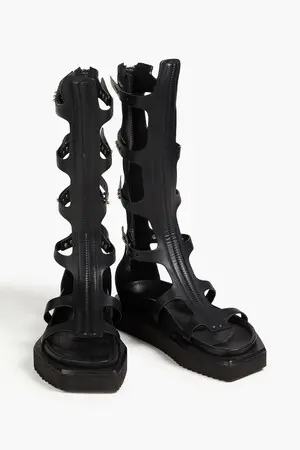 Rick Owens Turbo Cyclops Leather Platform Sandals