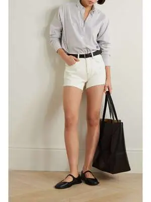 FRAME Le Super High Denim Shorts - White