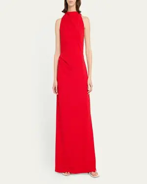 Proenza Schouler Faye Backless Gown - Red