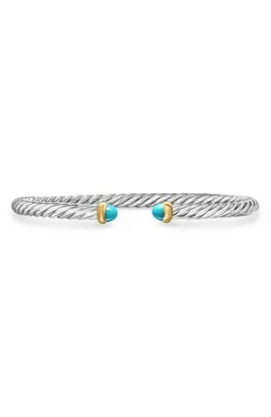 David Yurman David Yurman Cable Flex Cuff Bracelet Silver/gold/turquoise
