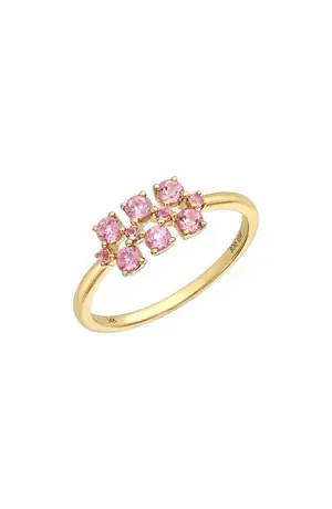Bony Levy 14k Gold Semiprecious Stone Stackable Ring - 14k Yellow Gold Pink Topaz
