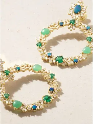 SUZANNE KALAN 18-karat Multi-stone Earrings