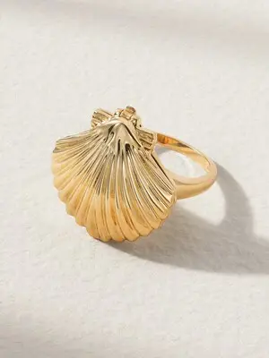 Mateo Lady Venus Diamond And Pearl 14-karat Ring