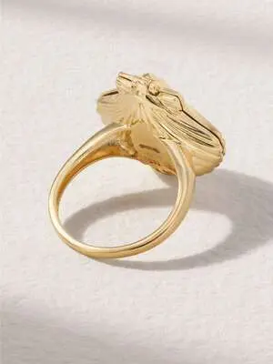 Mateo Lady Venus Diamond And Pearl 14-karat Ring