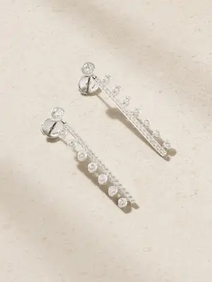 De Beers Dewdrop 18-karat White Diamond Earrings