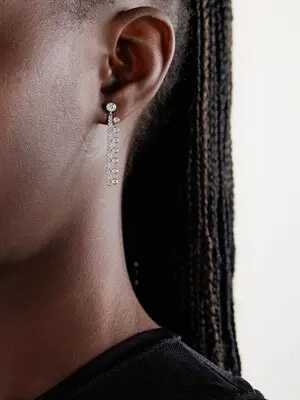 De Beers Dewdrop 18-karat White Diamond Earrings