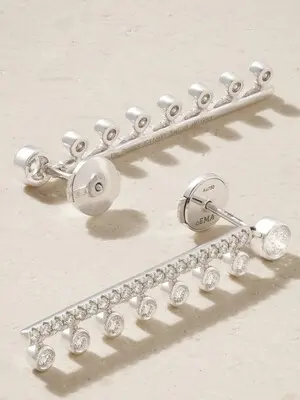 De Beers Dewdrop 18-karat White Diamond Earrings