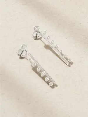 De Beers Dewdrop 18-karat White Diamond Earrings
