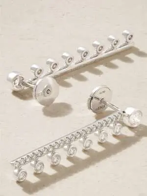 De Beers Dewdrop 18-karat White Diamond Earrings