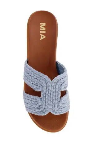 Mia Poet Slide Sandal - Denim