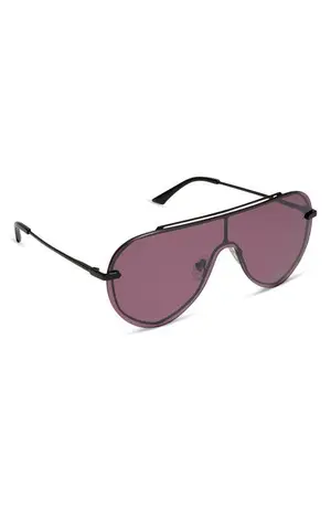 DIFF Imani Gradient Shield Sunglasses - Aubergine With Silver Flash
