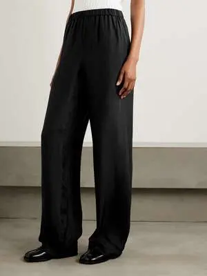 ANN DEMEULEMEESTER Dela Wide-leg Silk-jersey Pants