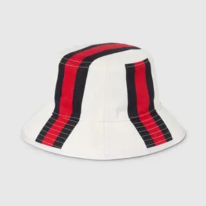 Gucci Bucket Hat With Web - White | Editorialist