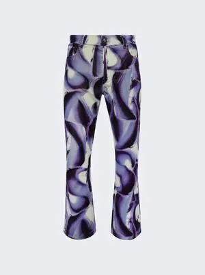 CASELLA MEYER Flared Denim Pants - Purple