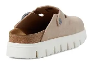 BIRKENSTOCK Boston Chunky Platform Clogs - Beige