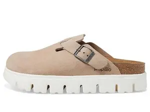BIRKENSTOCK Boston Chunky Platform Clogs - Beige