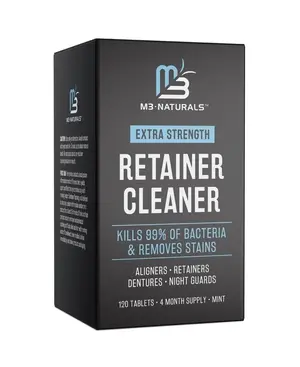 M3 Retainer And Denture Cleaner 120ct - Black