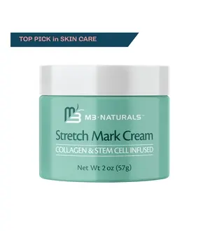 M3 NATURALS Stretch Mark Cream Collagen & Stem Cell Maternity Skincare 2 Oz - Open Miscellaneous