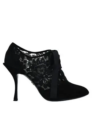 Dolce & Gabbana Ankle Boots Size Goat Skin, Viscose, Cotton, Polyamide - Black