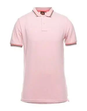 Sundek Man Polo Shirt Charcoal Size S Cotton, Elastane Pink