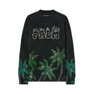 Palm Angels Palms And Skull Vintage Crew - Black