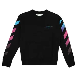 Off-White Striped Crewneck Sweatshirt - Black