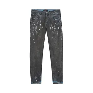 PURPLE BRAND Slim Straight 'painters Waxed Light Indigo' Jeans