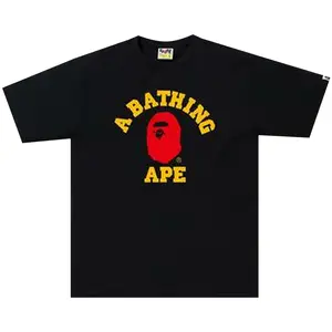 A BATHING APE Colors College Tee 'black' Black