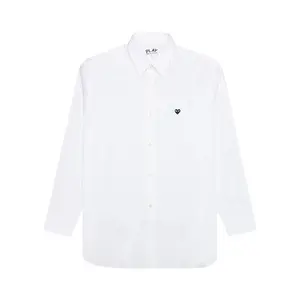 Play Comme Des Garcon Small Heart Button Down - White