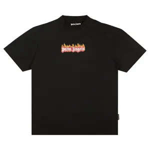 Palm Angels Burning Logo Tee /white - Black