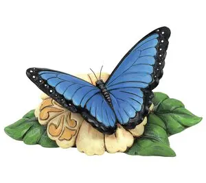 JIM SHORE Mini Blue Morpho Butterfly Figurine - One-color