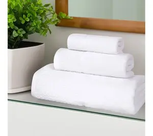 SUPERIOR Cotton Absorbent Two Toned Solid 3 Pie Ce Towel Set