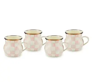 MACKENZIE-CHILDS As Is Set Of 4 Enamel Mugs - One-color