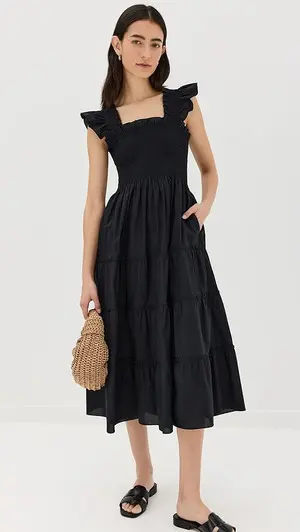 Hill House Home The Ellie Cotton Nap Dress - Black