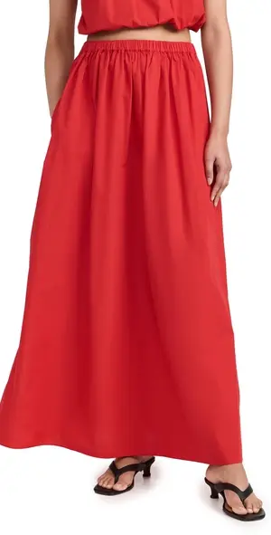 Playa Lucila Maxi Skirt - Red