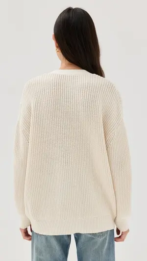 Jenni Kayne Cotton Cocoon Cardigan - Ivory