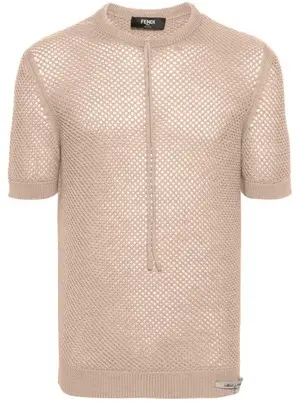 Fendi Open-knit Wool T-shirt
